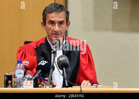 Chairman of the court Jo Daenen pictured during the composition of the ...