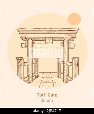 torii gate icon black vector illustration Stock Vector Image & Art - Alamy