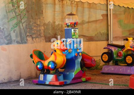 Coin operated Bumper Car kiddie ride Stock Photo - Alamy
