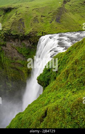 Skogafoss Waterfall, Skoga River, Landscape at Fimmvoerouhals Hiking ...