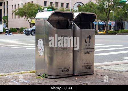 Dustbins in downtown. Pedestrian uses only. Prohibited for household ...