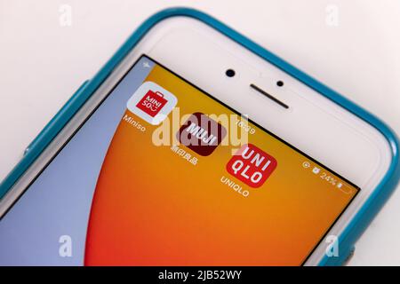 Icons of Miniso, MUJI & Uniqlo on iOS. Miniso often criticized as a ...