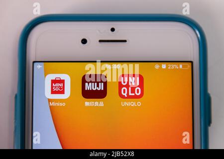 Icons of Miniso, MUJI & Uniqlo on iOS. Miniso often criticized as a ...