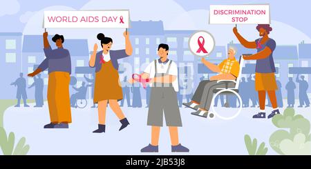Zero Discrimination Day Illustration with Different People and ...