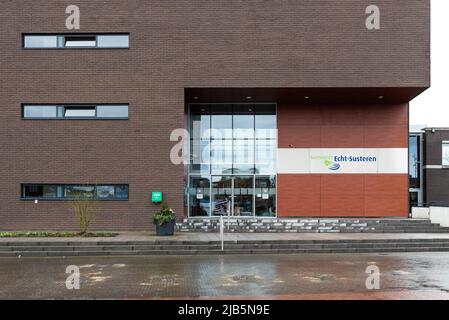 Echt, Limburg, The Netherlands, 04 07 2022 - Detail of the brick stone ...