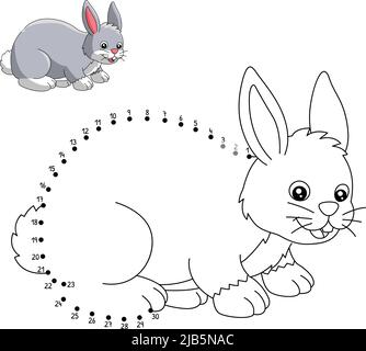 Dot to Dot Rabbit Coloring Page for Kids Stock Vector Image & Art - Alamy