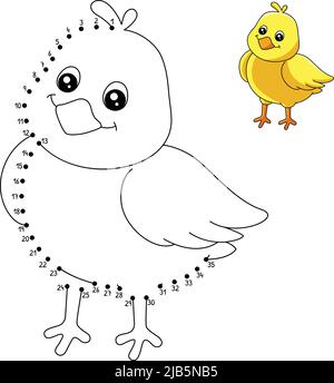 Dot to Dot Chicken Coloring Page for Kids Stock Vector Image & Art - Alamy
