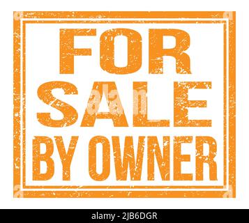 OWNER text written on orange grungy zig zag borders round stamp Stock ...