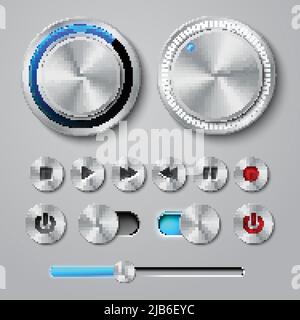 set of 3d volume control icons in minimalistic cartoon style. volume ...