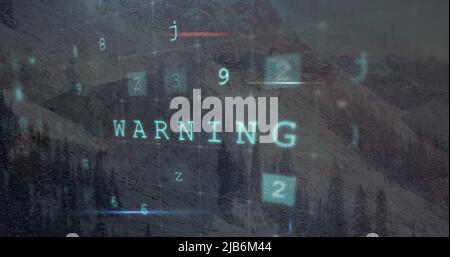 Image of cyber attack warning over globe, scope scanning and data processing Stock Photo - Alamy