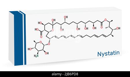 Nystatin molecule. It is antifungal medication for treatment of Candida ...