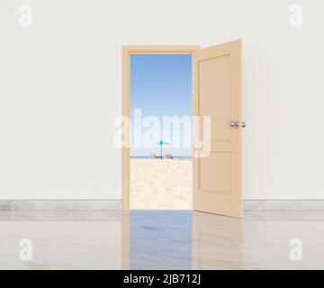 Entrance to the sky. 3D rendering Stock Photo - Alamy