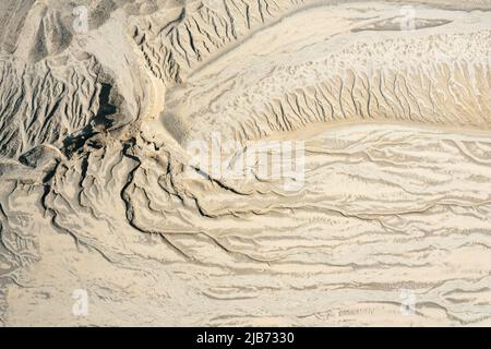 Dolomite Mine. Industrial Terraces. Aerial view of open pit mining ...