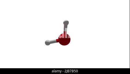 Image of molecule rotating on white background Stock Photo - Alamy
