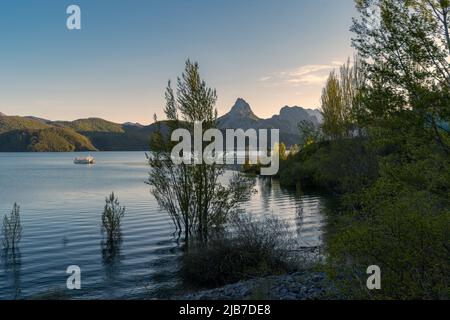 Sunset at Riaño in León, Spain Stock Photo - Alamy