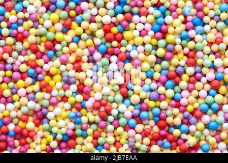 Small multicolored polyfoam balls, theme of holidays and birthdays ...