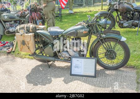 BSA Military motorcycle on show at St Neots Stock Photo - Alamy