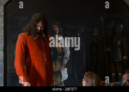 waxwork figures in reenactment of a medieval Welsh scene Stock Photo ...