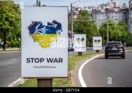 Moldova, Chisinau, Road signs Stock Photo - Alamy