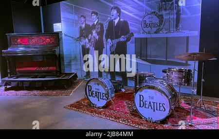 The Beatles with Ed Sullivan, New York (February 8, 1964 Stock Photo ...