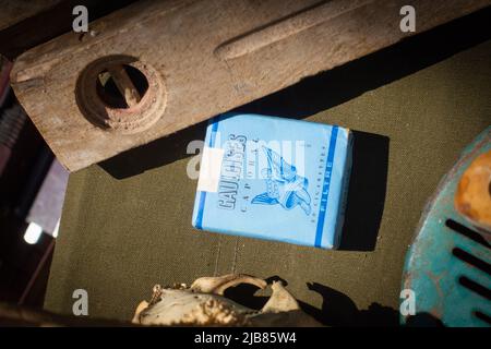 Old Packet of Gauloises cigarettes at a Vide Grenier, Car Boot sale in ...