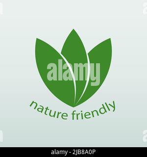 Nature friendly label logo. tags with text,Vector illustration Stock ...