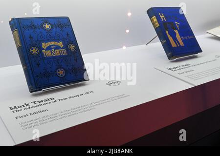 First edition Mark Twain books on display as part of the The Jim Irsay ...