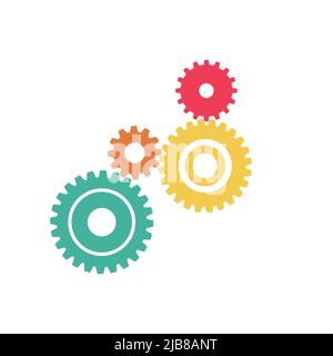 Modern abstract art portrait of four different people. Characters ...