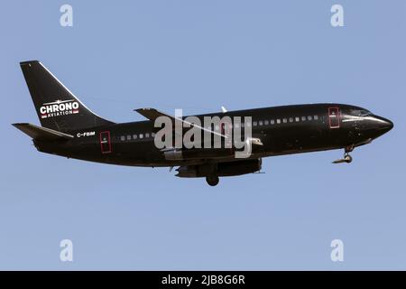 Montreal, Canada. 20th May, 2022. A Chrono Aviation Boeing 737-200 ...