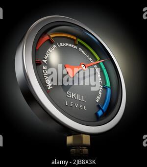 Pressure valve with skill levels ranging from novice to master. 3D ...