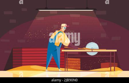 Shoemaker background with manual labor and equipment symbols flat ...