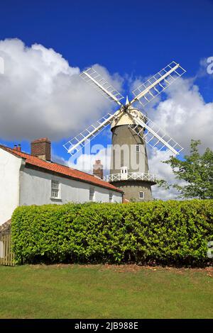 Bircham Windmill, Norfolk, England, UK English post cap windmills mill ...