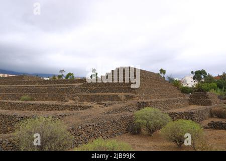 Ancient Guanche Guimar Pyramids in Tenerife Island Stock Photo - Alamy