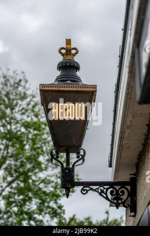 Brecon, May 15th 2022: The Police (Heddlu) Station in the centre of ...