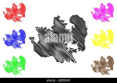 Batam island (Republic of Indonesia, South East Asia) map vector ...