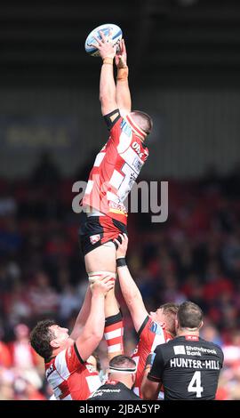 Kingsholm Stadium, Gloucester, UK. 4th June, 2022. Gallaher Premiership ...