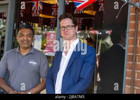 Shenfield Essex 4th June 2022 Alex Burghart MP for Brentwood and Ongar ...
