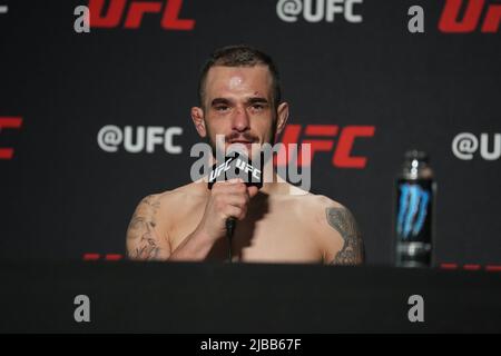 LAS VEGAS, NV - May 4: Lucas Almeida speaks with the press following ...