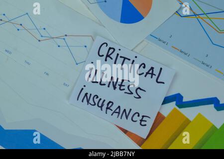 Concept of Critical Illness Insurance write on sticky notes isolated on ...