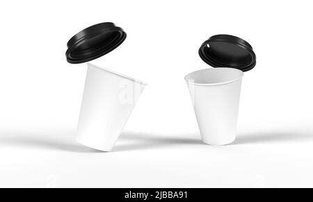 Drinking Mug 3D Illustration Mockup Scene on Isolated Background Stock ...