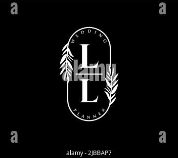 LL Initials letter Wedding monogram logos collection, hand drawn modern ...