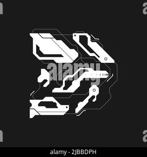 Cyberpunk tech style arrow, pointer. Cyber arrow. Cyberpunk aesthetics ...