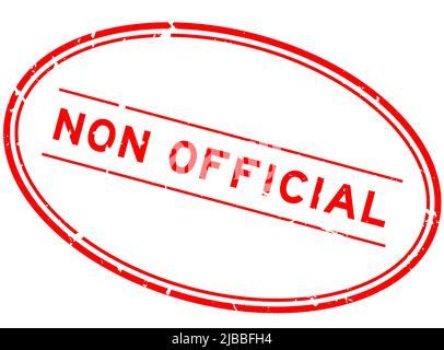 Grunge red non official word rubber seal stamp on white background ...