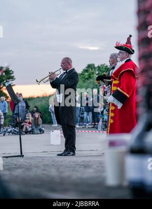 Piper and Bugler at the Queen's Platinum Jubilee celebration held by ...