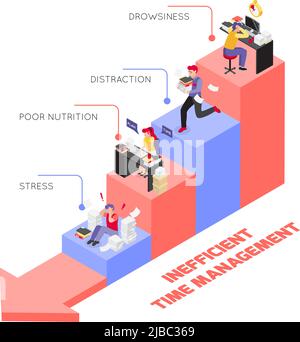 Isometric Project deadline. Time management on the road to success ...