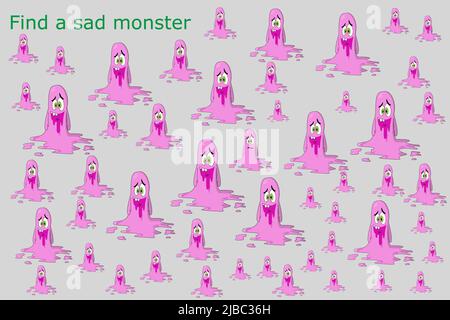 Find the sad monster among the others. Preschool worksheet, worksheet ...