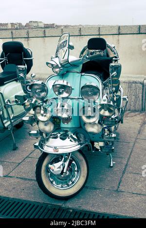 Local Scooter club Platinum Jubilee ride out in Margate Kent UK Stock ...