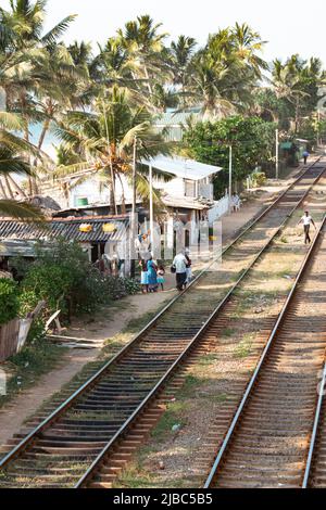 Sri Lanka: Mount Lavinia railway station, south of Colombo. The Sri ...