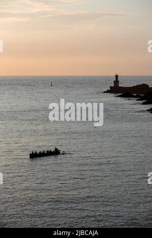 Rowing competition in San Sebastian, Spain Stock Photo - Alamy
