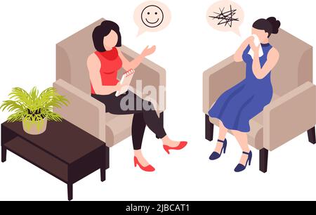 Psychologist psychiatrist isometric composition with stress behavior ...